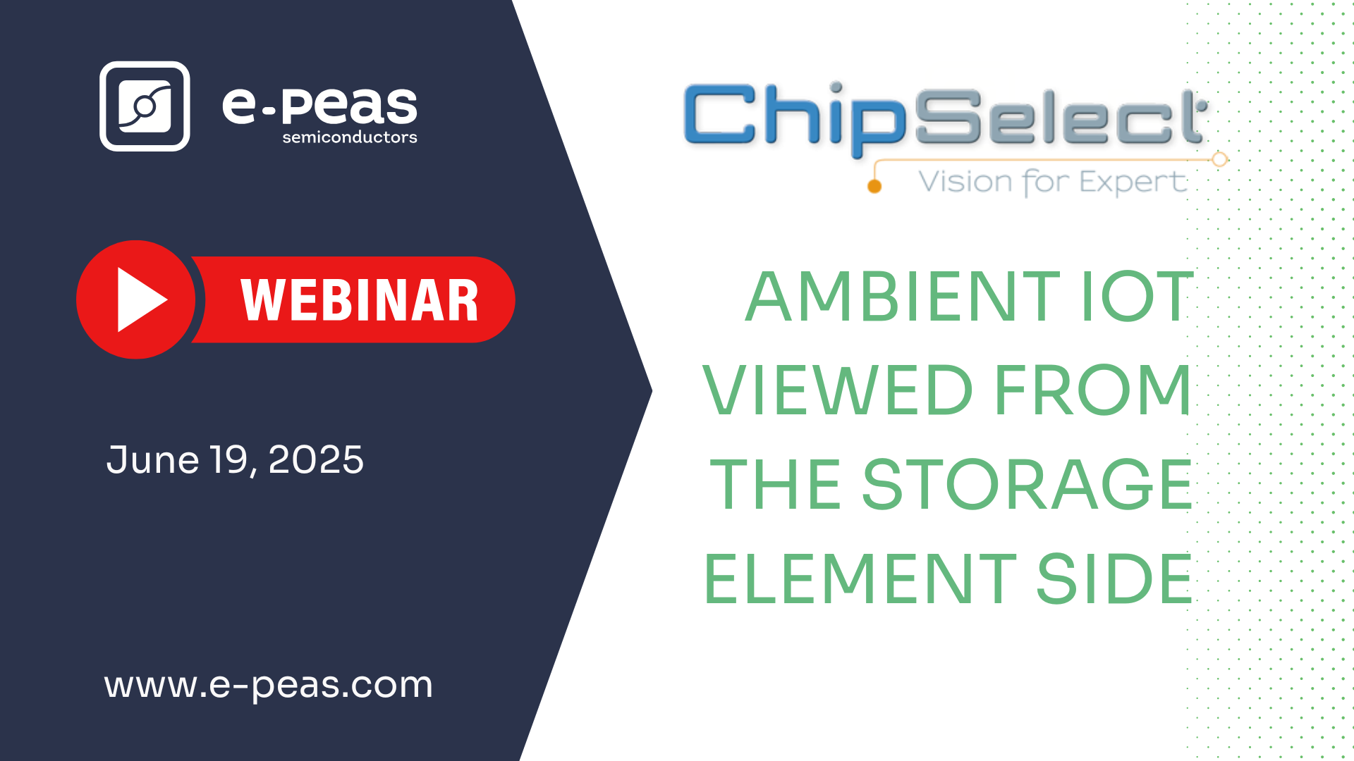 Watch the Webinar Replay: Ambient IoT from Storage Element Stand Point ...