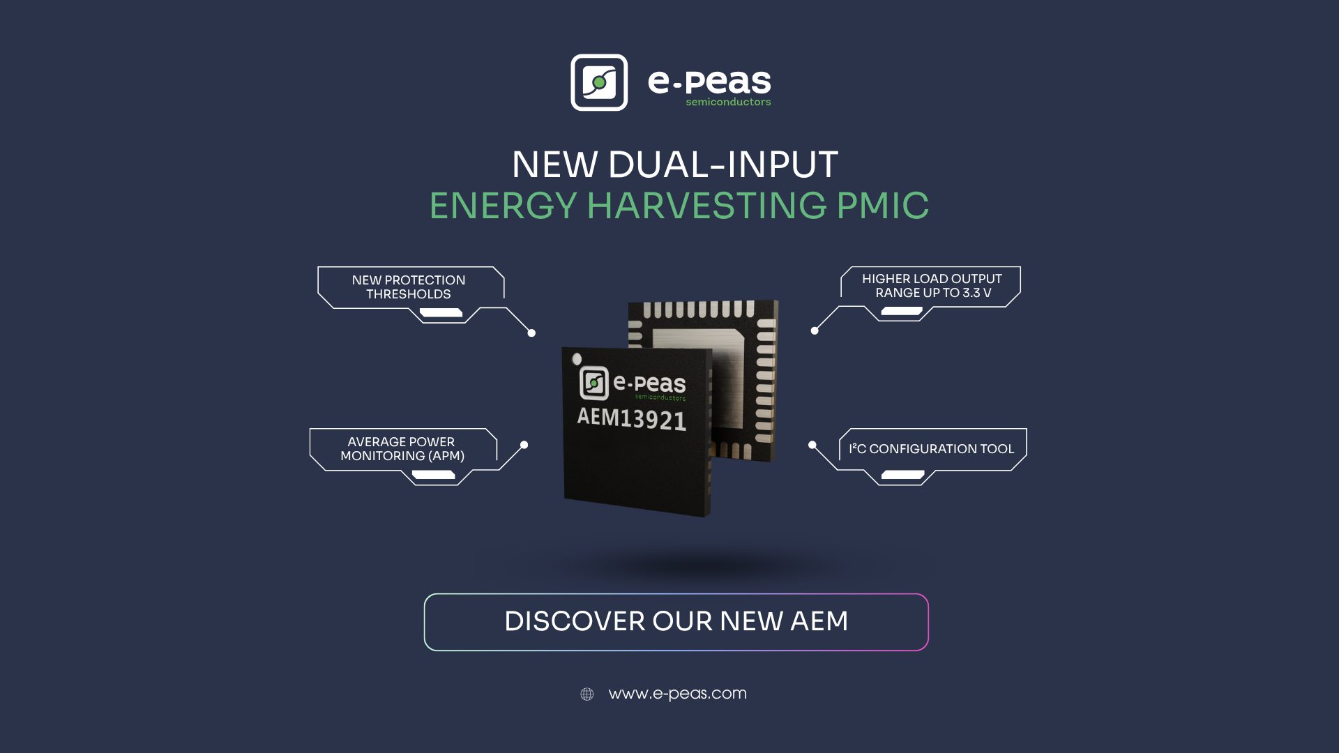 Introducing the AEM13921 - New Dual-Input Energy Harvesting PMIC